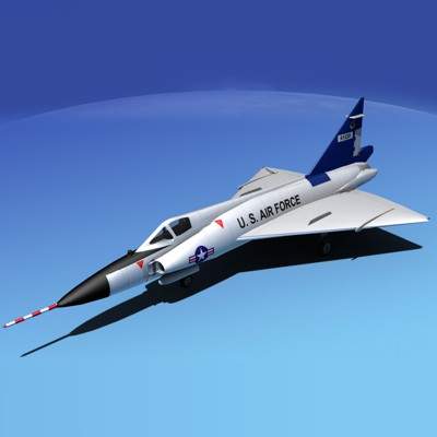 Convair F-102 Delta Dagger V08 USAF 3D Model by Dreamscape Studios