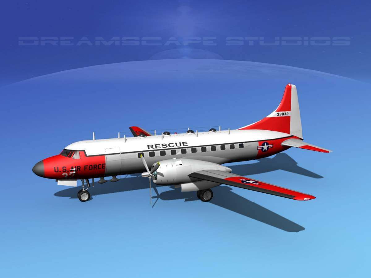 Convair T-29 USAF V02 3D Model by Dreamscape Studios