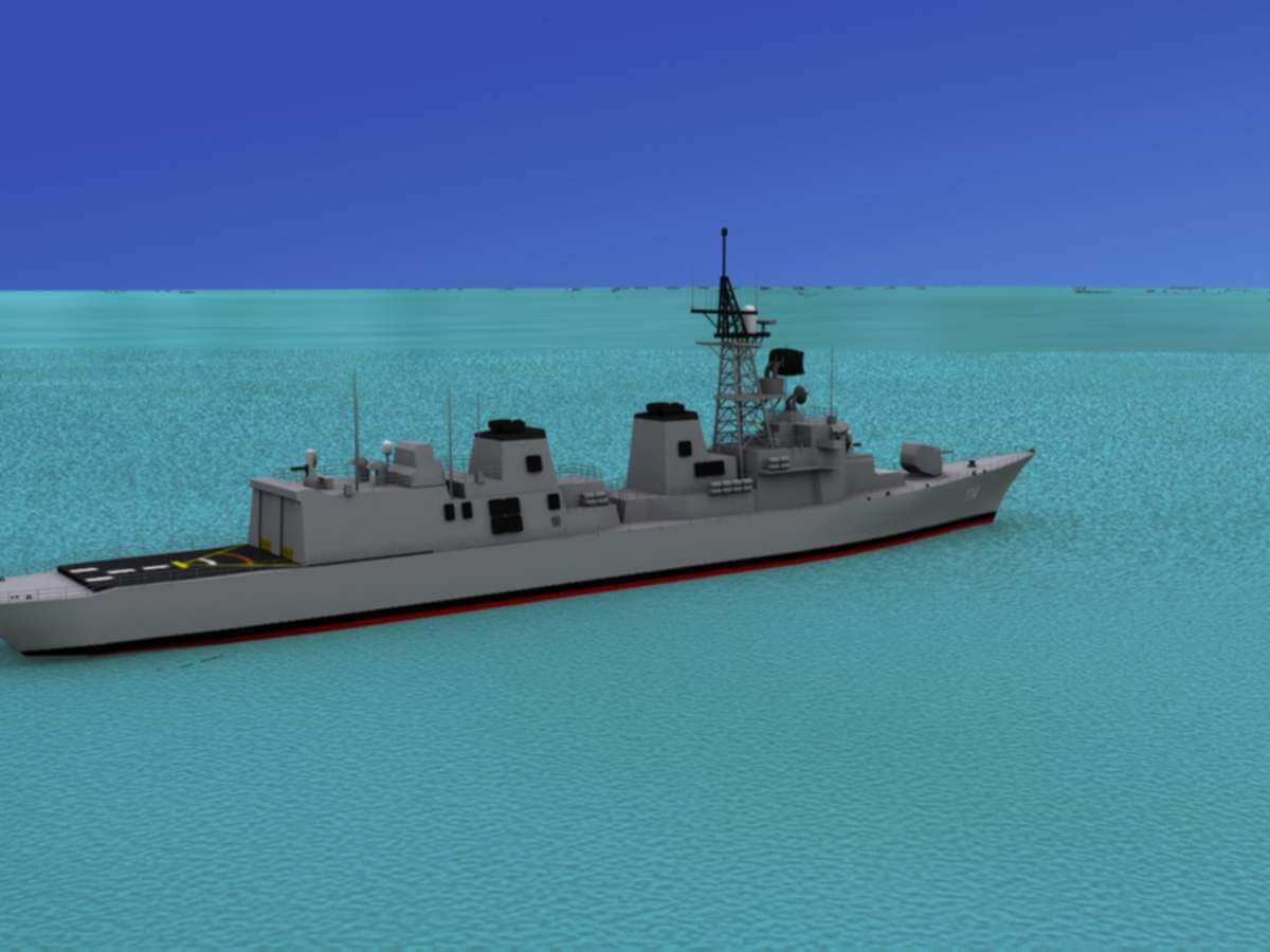 DD114 Japanese Makinami Destroyer - 3D Model by Dreamscape Studios