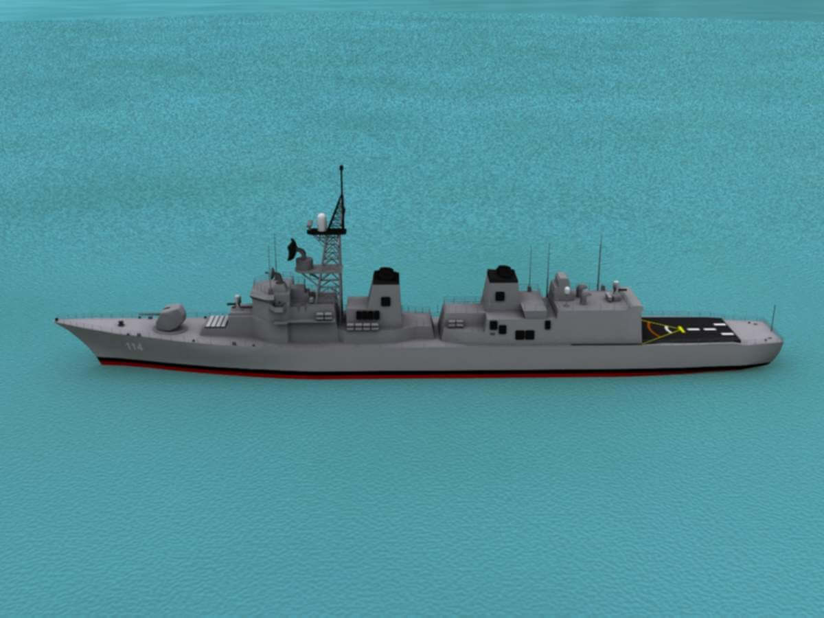 DD114 Japanese Makinami Destroyer - 3D Model by Dreamscape Studios