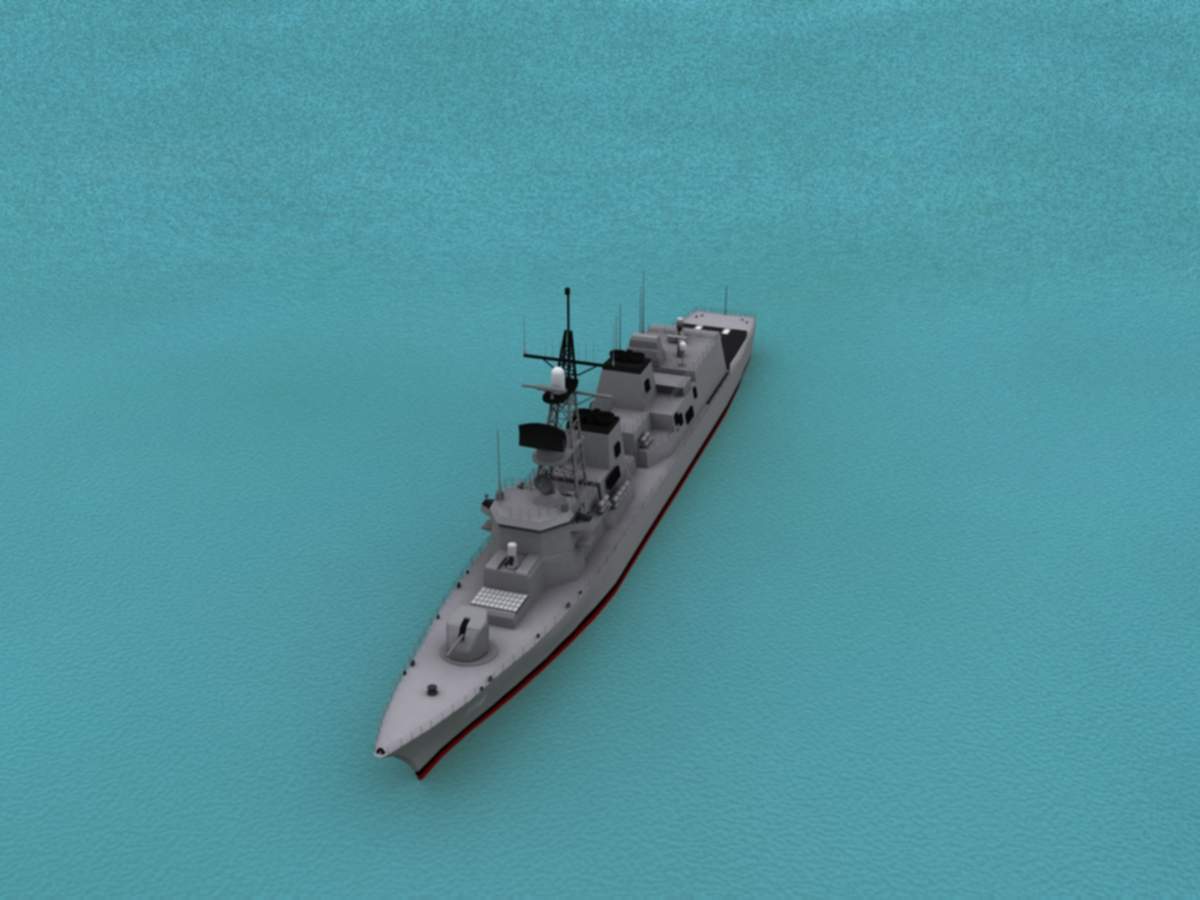 DD114 Japanese Makinami Destroyer - 3D Model by Dreamscape Studios