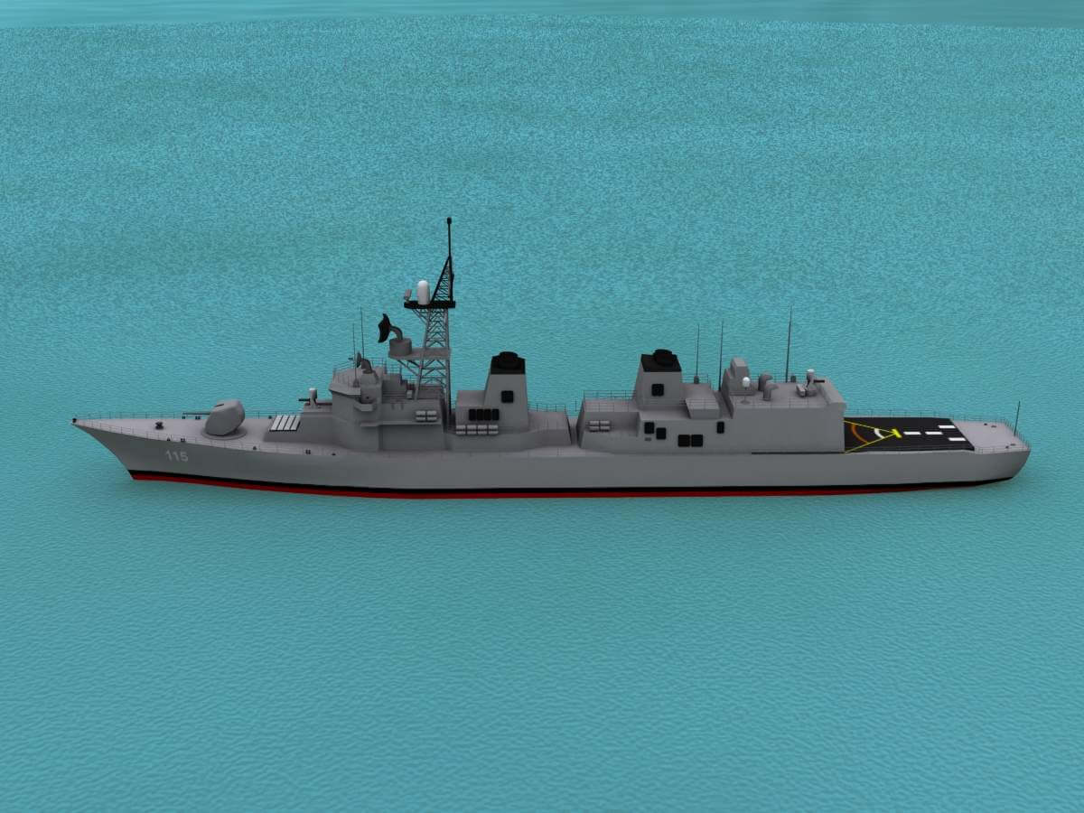 DD115 Japanese Sazanami Destroyer - 3D Model by Dreamscape Studios