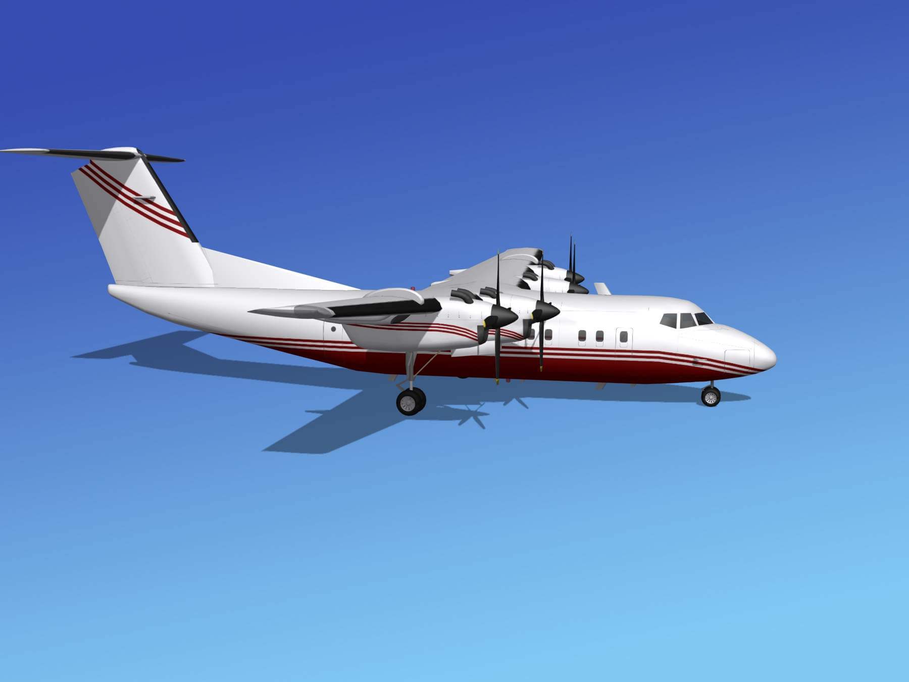 De Havilland DHC-7 Corporate 3D Model by Dreamscape Studios