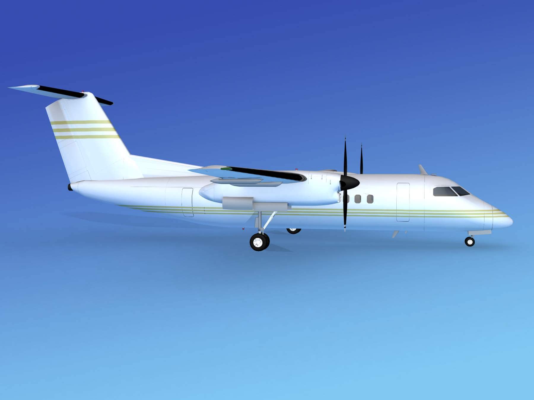 De Havilland DHC-8 100 Corporate 3D Model by Dreamscape Studios