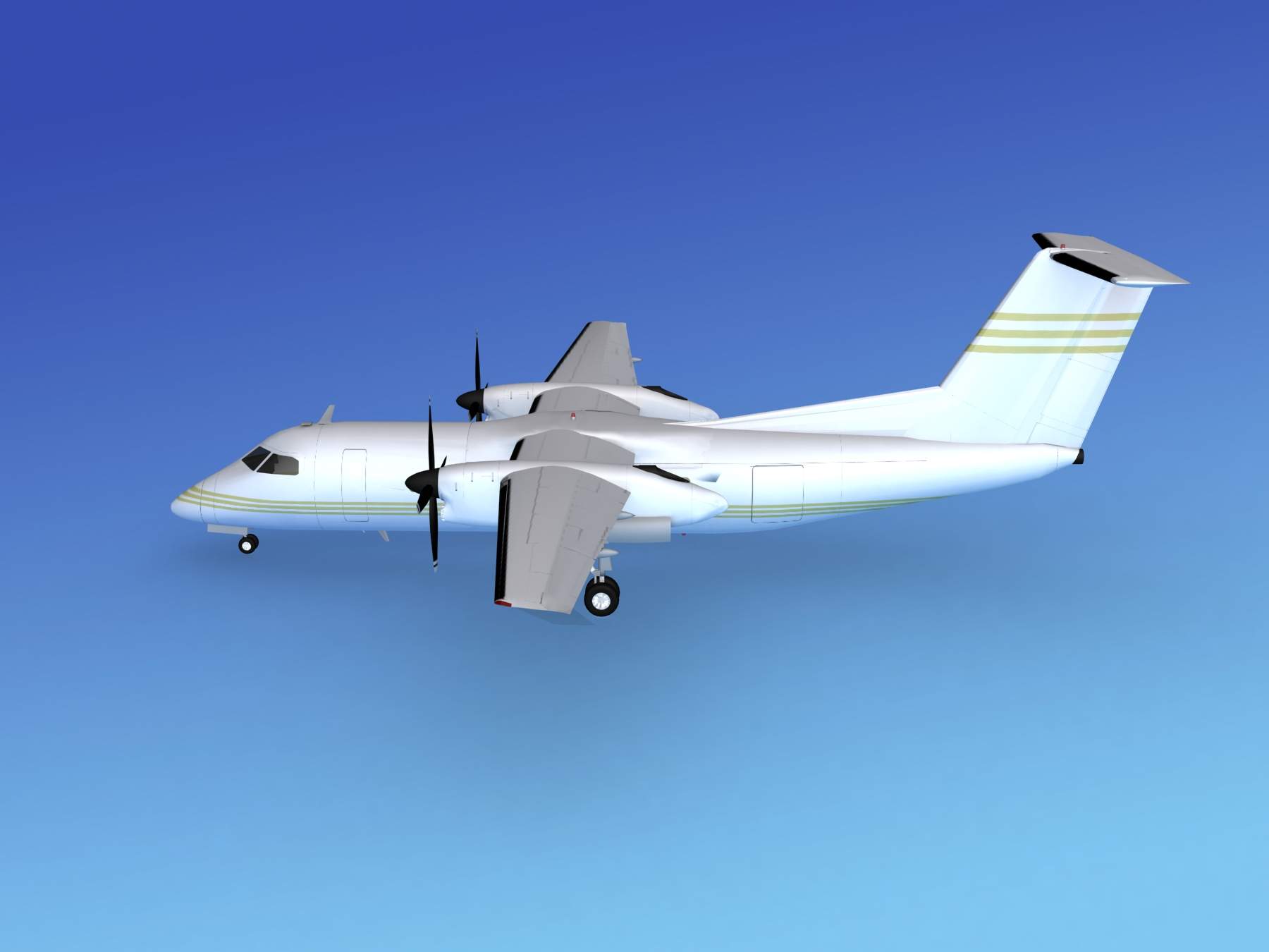 De Havilland DHC-8 100 Corporate 3D Model by Dreamscape Studios