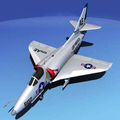 Douglas A-4D Skyhawk V05 USN 3D Model by Dreamscape Studios