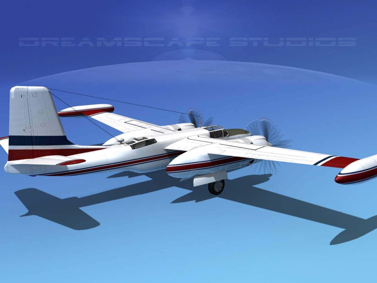 Douglas B-26L Marketeer V03 3D Model by Dreamscape Studios