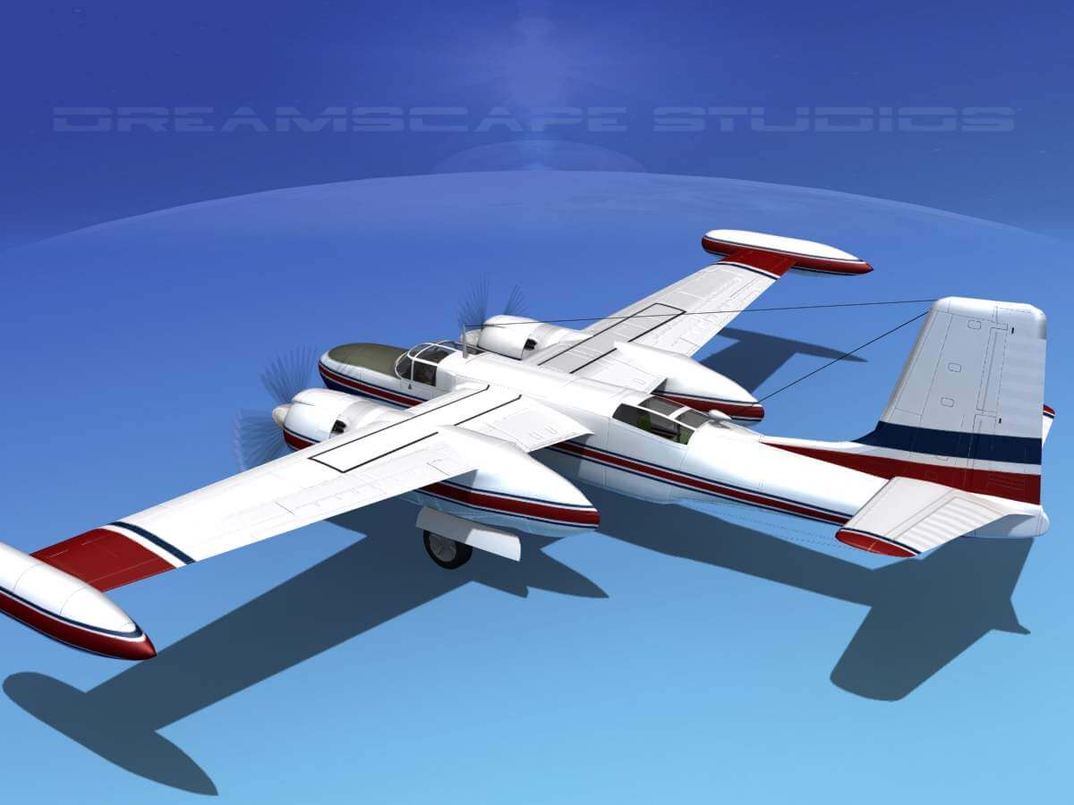 Douglas B-26L Marketeer V03 3D Model by Dreamscape Studios