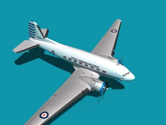 Douglas C-47 Dakota RCAF 3D Model by Dreamscape Studios