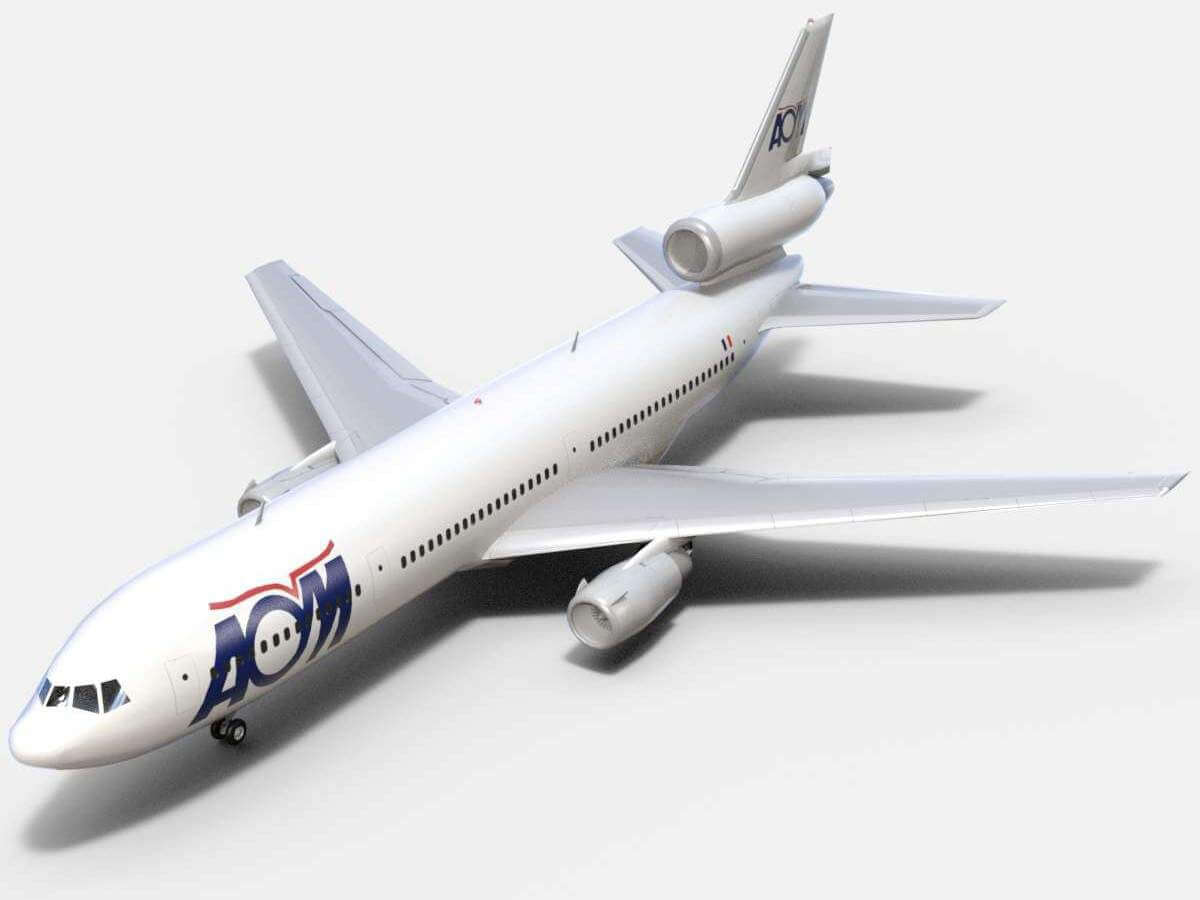 Douglas DC-10 AOM 3D Model by Dreamscape Studios