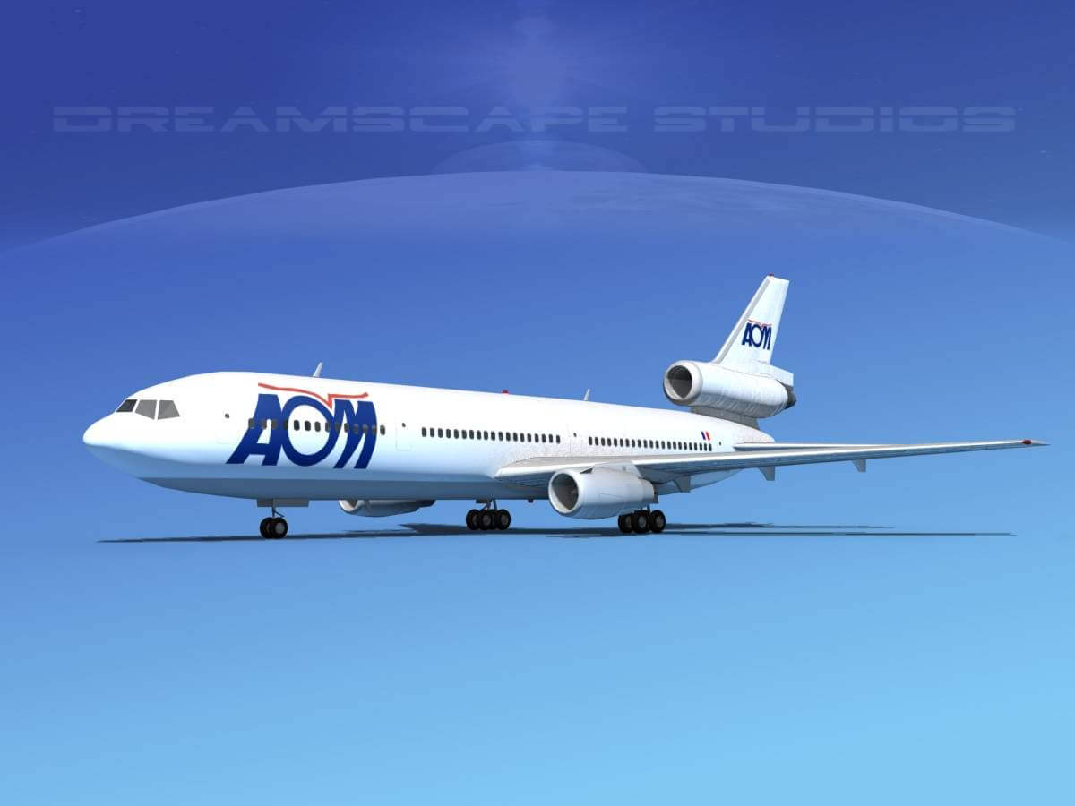 Douglas DC-10 AOM 3D Model by Dreamscape Studios