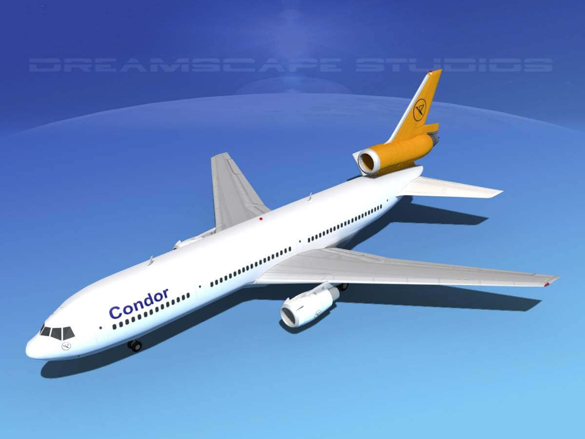 Douglas DC-10 Condor 3D Model by Dreamscape Studios