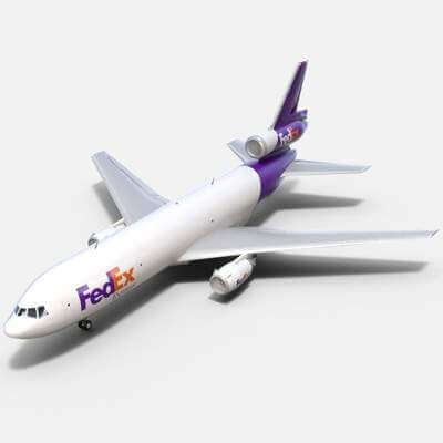 Douglas DC-10 FED EX 3D Model by Dreamscape Studios