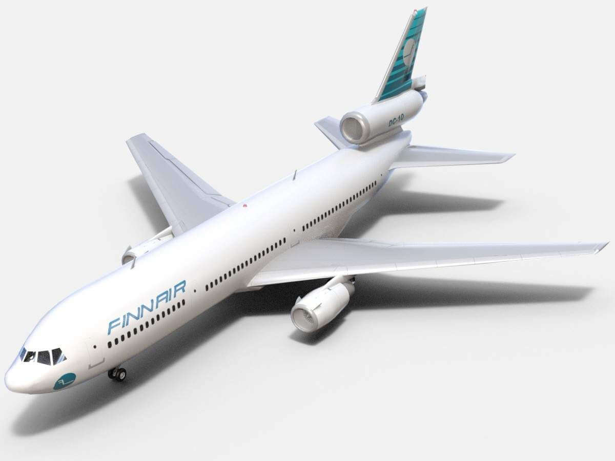 Douglas DC-10 Finnair 3D Model by Dreamscape Studios
