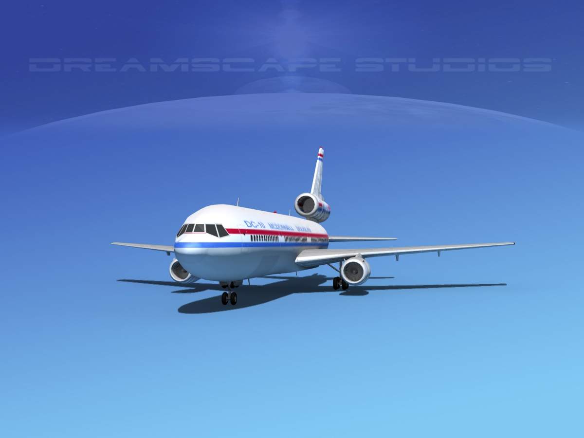 Douglas DC-10 McDonnell Douglas 3D Model by Dreamscape Studios