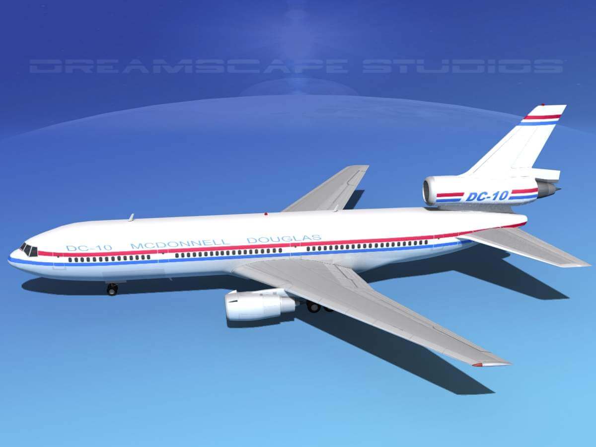 Douglas DC-10 McDonnell Douglas 3D Model by Dreamscape Studios