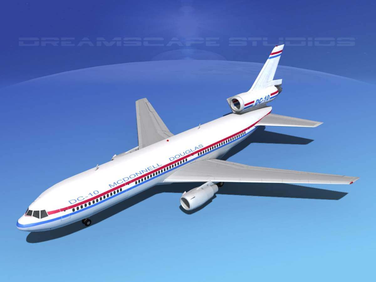 Douglas DC-10 McDonnell Douglas 3D Model by Dreamscape Studios