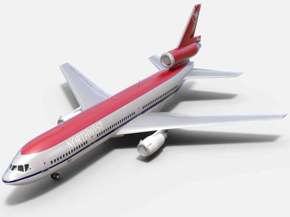 Douglas DC-10 Northwest 3D Model by Dreamscape Studios