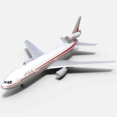 Douglas DC-10 PSA 3D Model by Dreamscape Studios