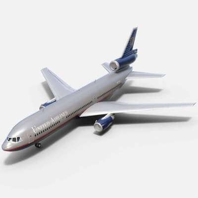Douglas DC-10 United 3D Model by Dreamscape Studios
