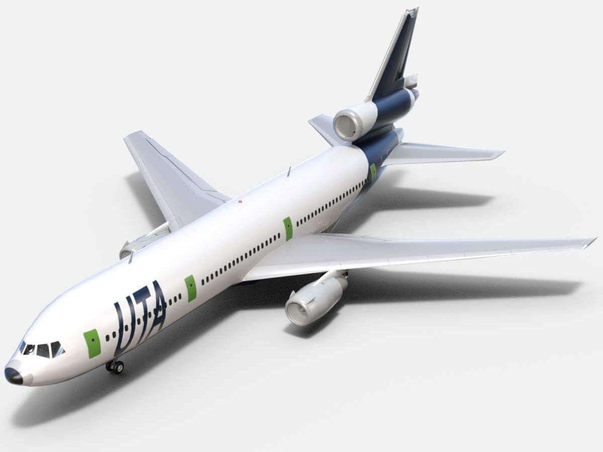 Douglas DC-10 UTA 3D Model by Dreamscape Studios