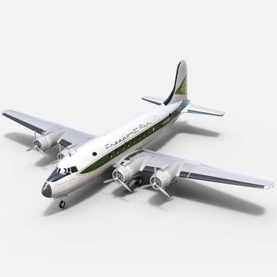 Douglas DC-4 Freeport Air 3D Model by Dreamscape Studios