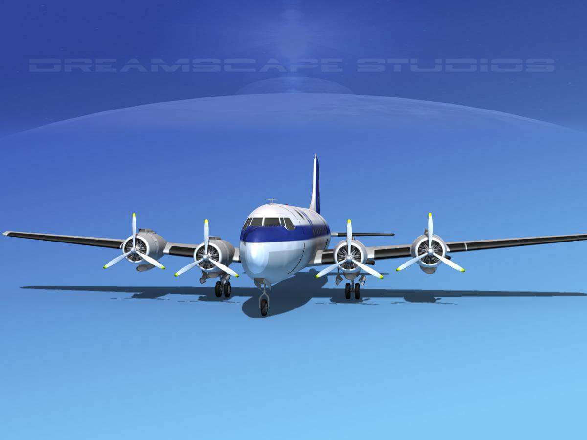 Douglas DC-4 Olympic 3D Model by Dreamscape Studios