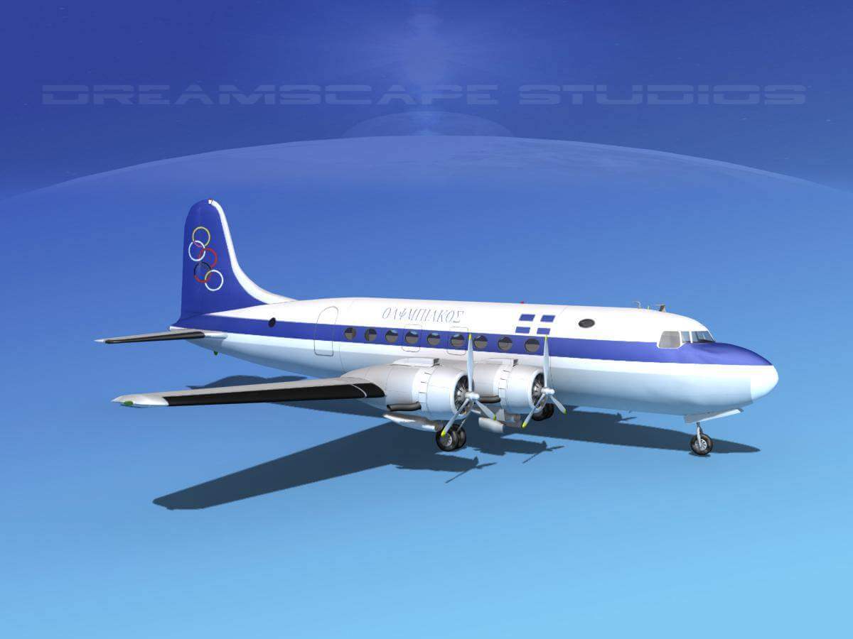 Douglas DC-4 Olympic 3D Model by Dreamscape Studios