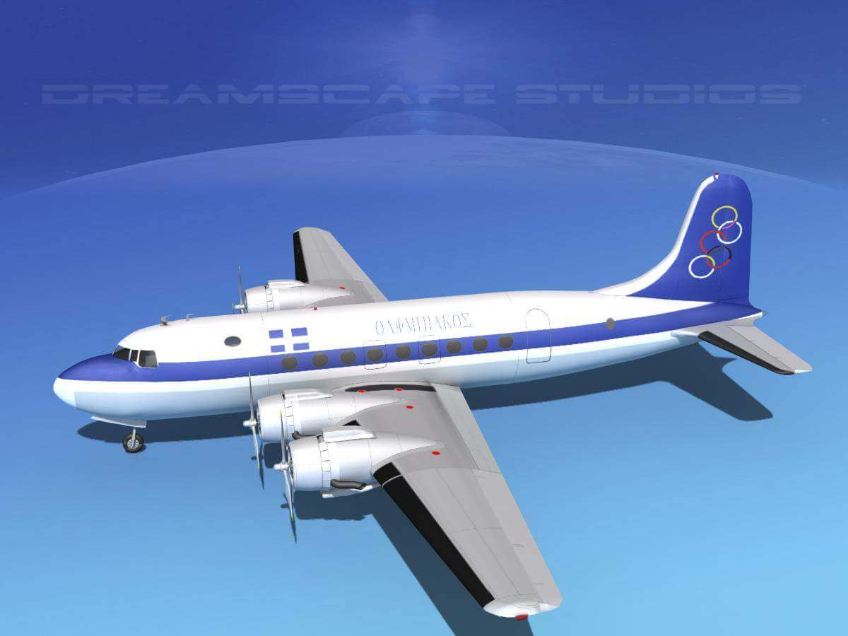 Douglas DC-4 Olympic 3D Model by Dreamscape Studios