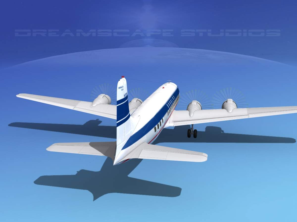 Douglas DC-6 Douglas 3D Model by Dreamscape Studios