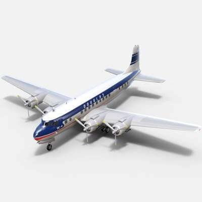 Douglas DC-6 Douglas 3D Model by Dreamscape Studios