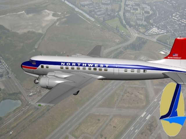 Douglas DC-6 Northwest Airlines 3D Model by Dreamscape Studios
