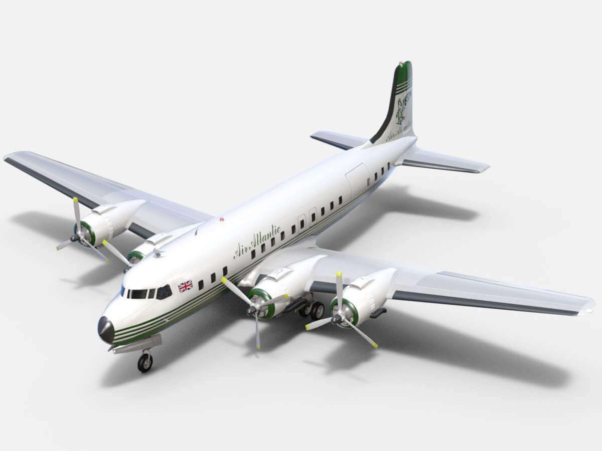 Douglas DC-7B Air Atlantic 3D Model by Dreamscape Studios