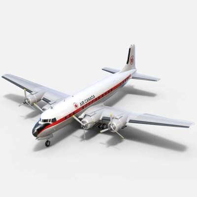 Douglas DC-7B Air Canada 3D Model by Dreamscape Studios