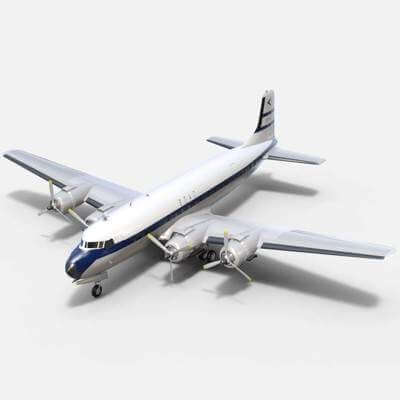 Douglas DC-7B BOAC 3D Model by Dreamscape Studios