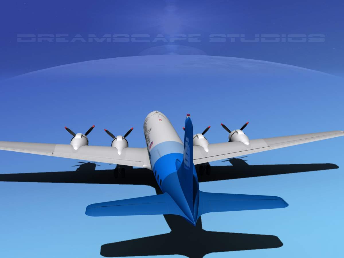 Douglas DC-7C Baltimore Clipper 3D Model by Dreamscape Studios