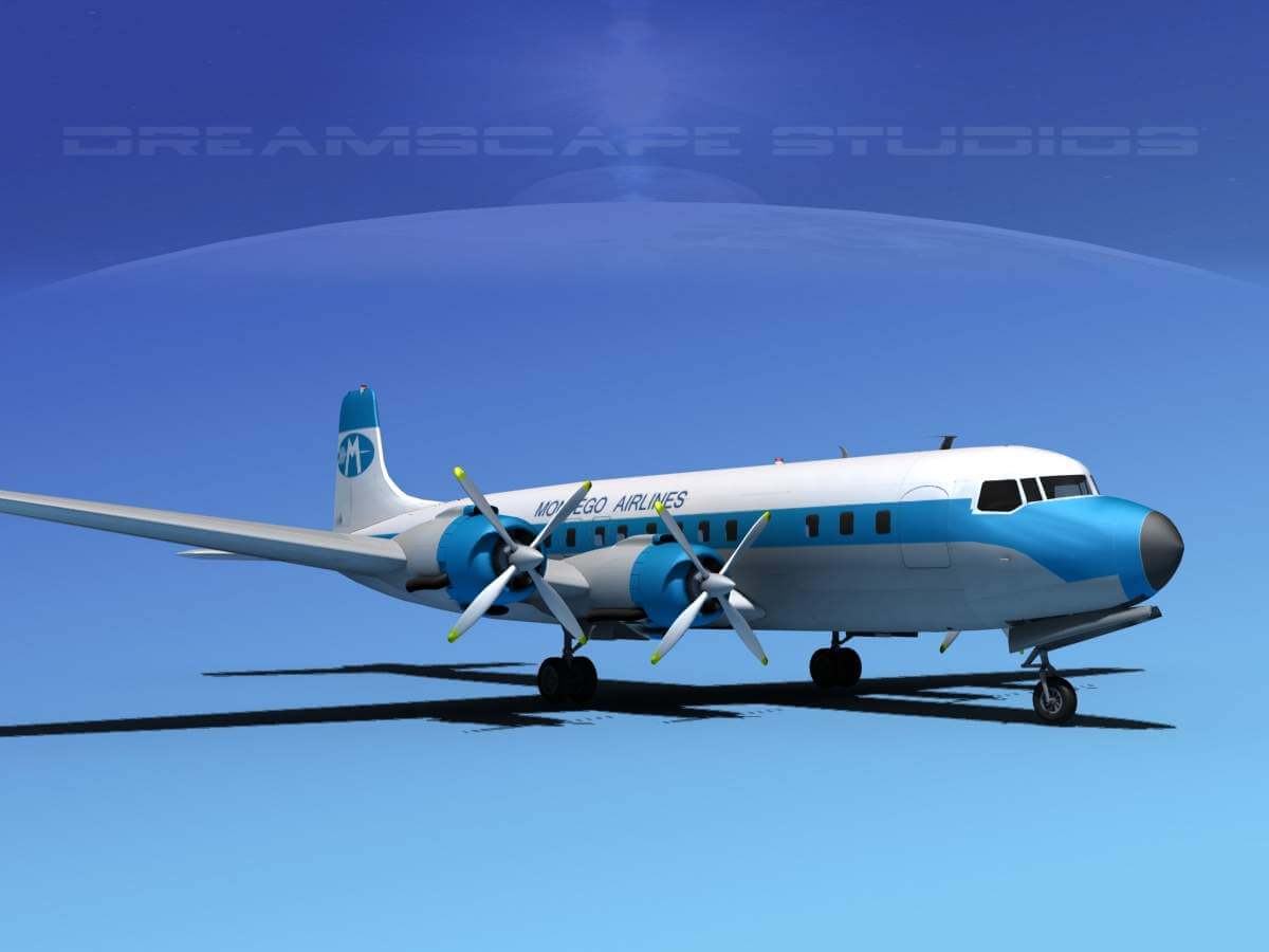 Douglas DC-7C Montego Air 3D Model by Dreamscape Studios