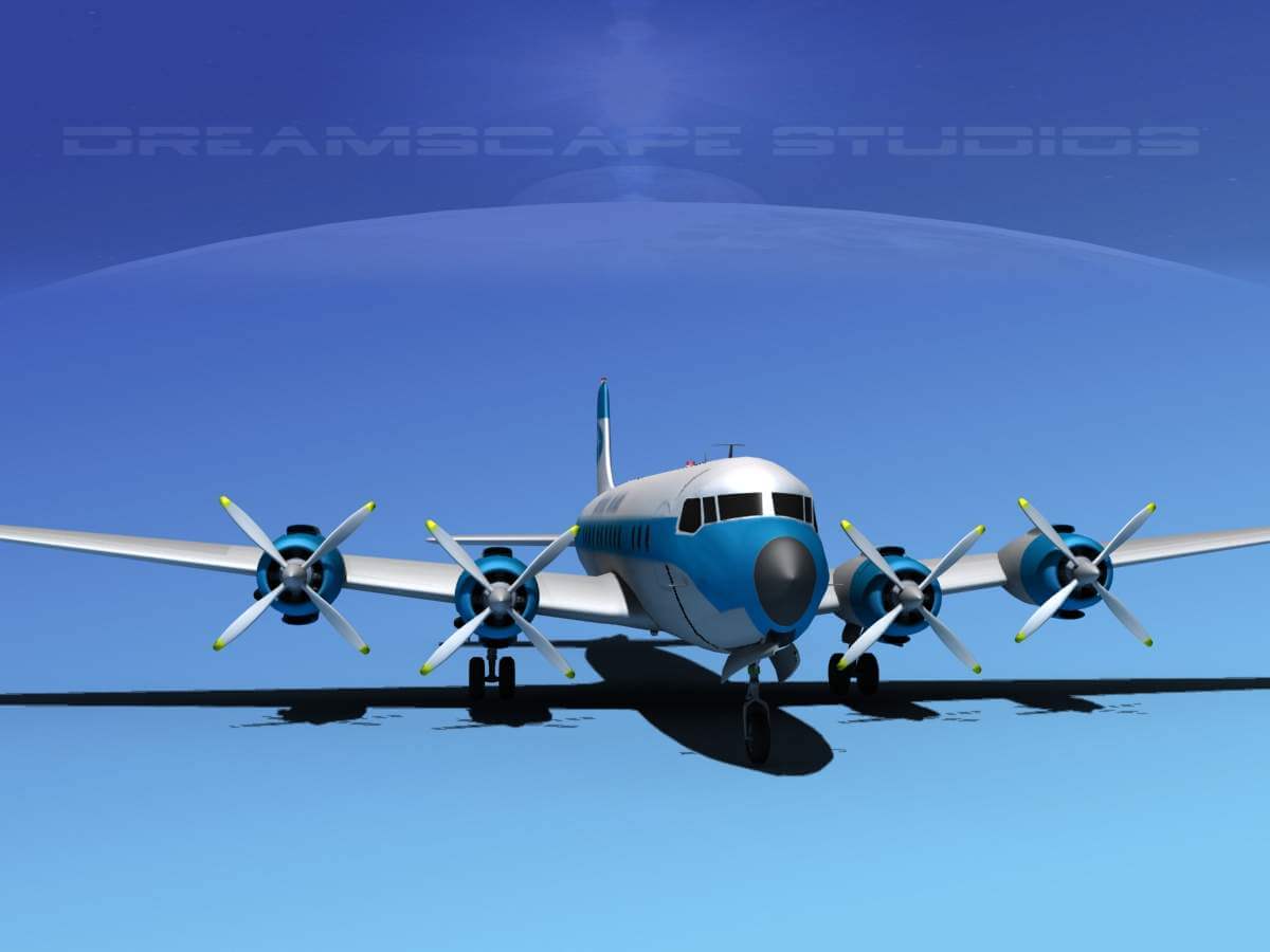 Douglas DC-7C Montego Air 3D Model by Dreamscape Studios