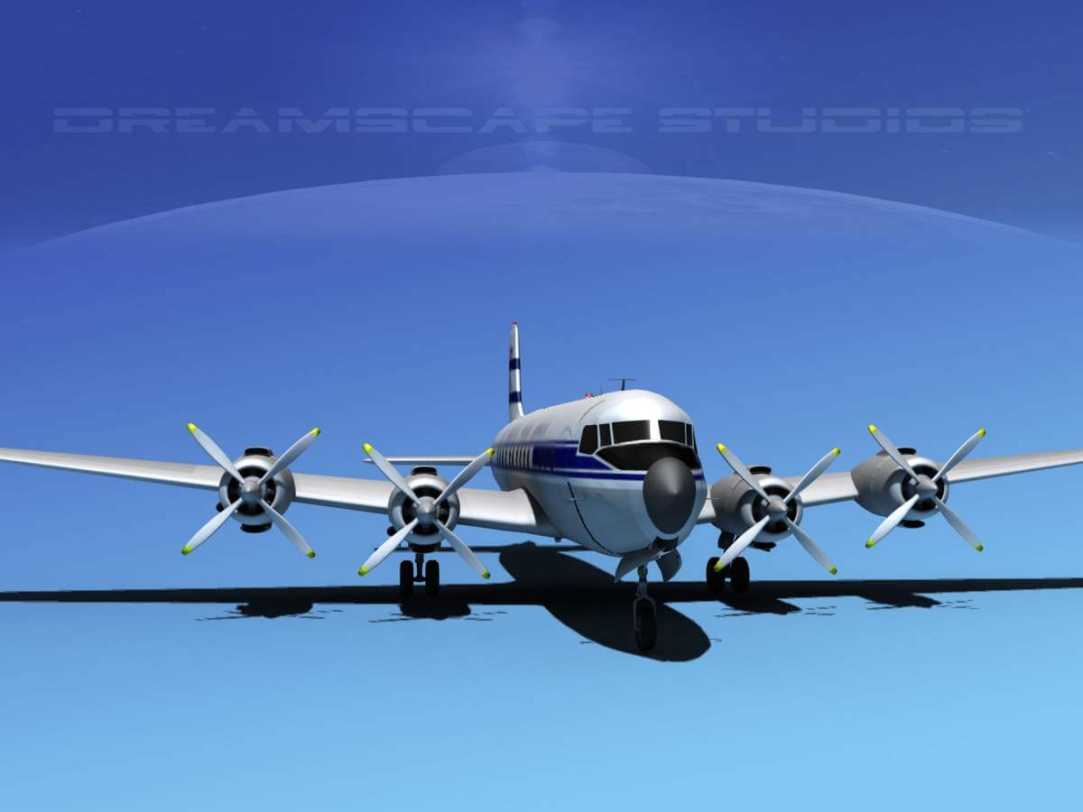 Douglas DC-7C Pan American 3D Model by Dreamscape Studios