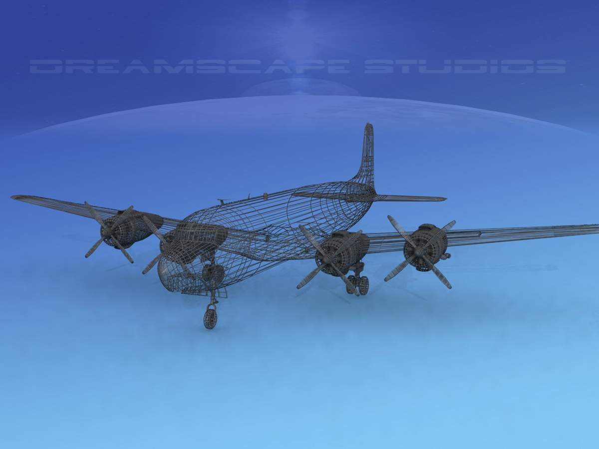 Douglas DC-7C Pan American 3D Model by Dreamscape Studios