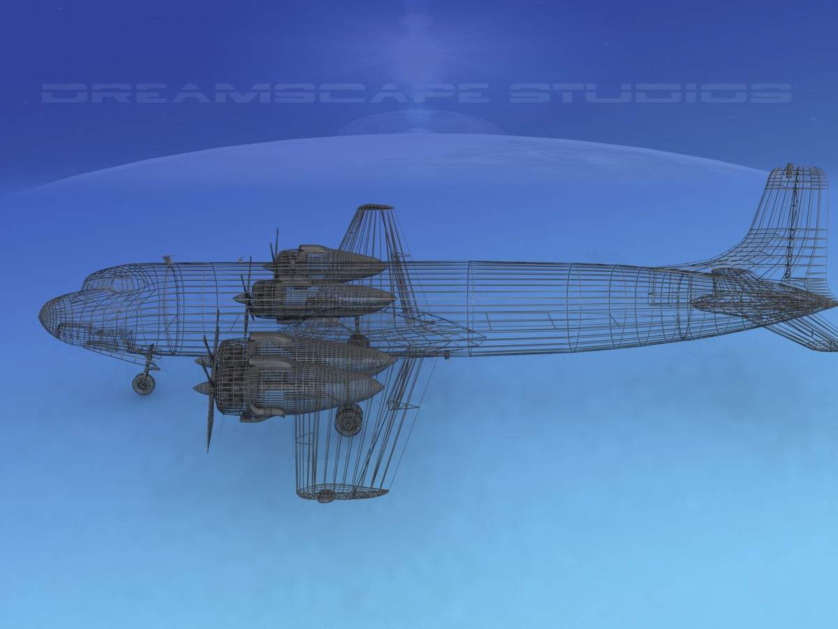 Douglas DC-7C Pan American 3D Model by Dreamscape Studios