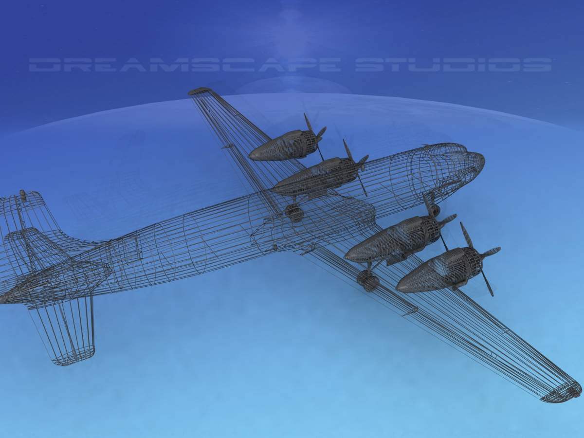 Douglas DC-7C Pan American 3D Model by Dreamscape Studios
