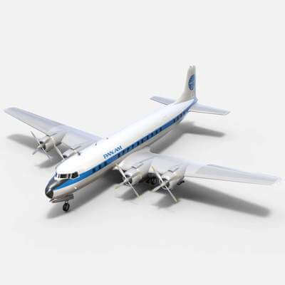 Douglas DC-7C Pan American 3D Model by Dreamscape Studios
