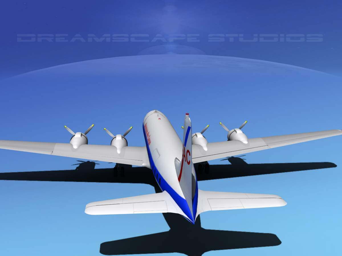 Douglas DC-7C Simmons Air Cargo 3D Model by Dreamscape Studios