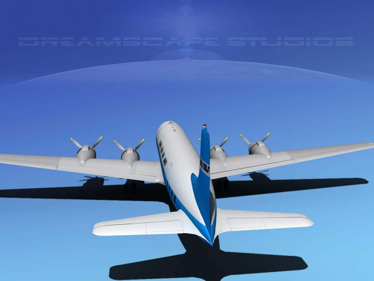 Douglas DC-7C Trans Gulf Air Cargo 3D Model by Dreamscape Studios