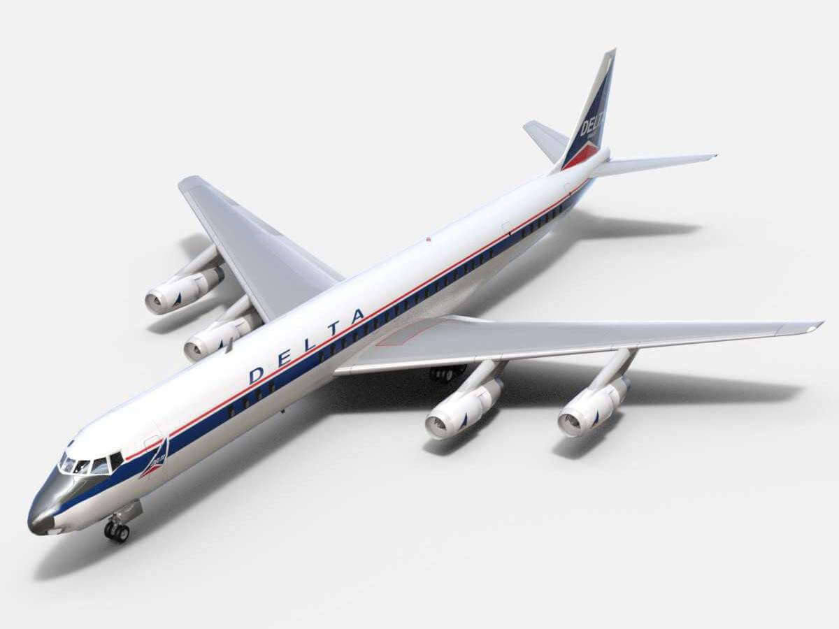 Douglas DC-8-63 Delta 3D Model by Dreamscape Studios