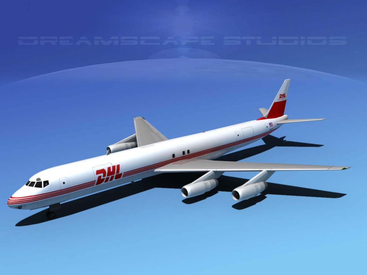 Douglas DC-8-63F DHL Cargo 3D Model by Dreamscape Studios