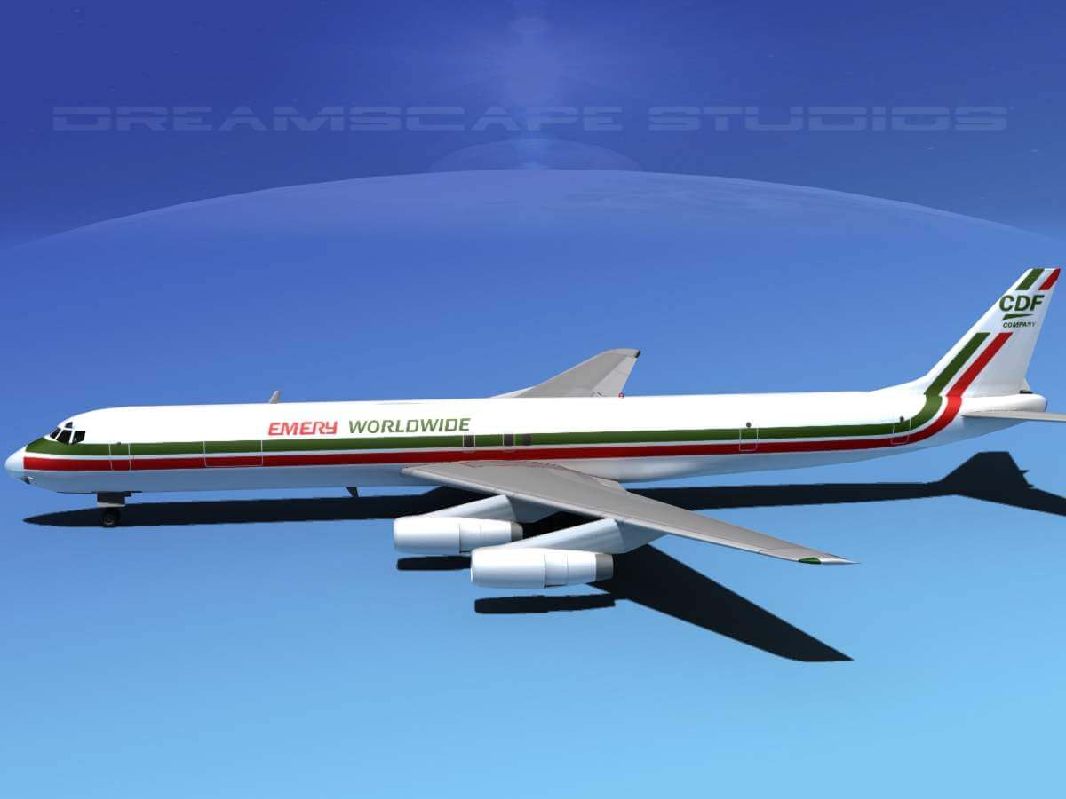 Douglas DC-8-63F Emery Air 3D Model by Dreamscape Studios