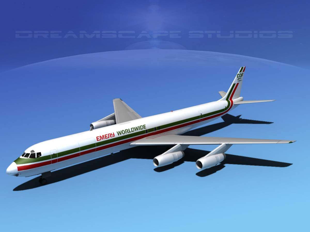 Douglas DC-8-63F Emery Air 3D Model by Dreamscape Studios