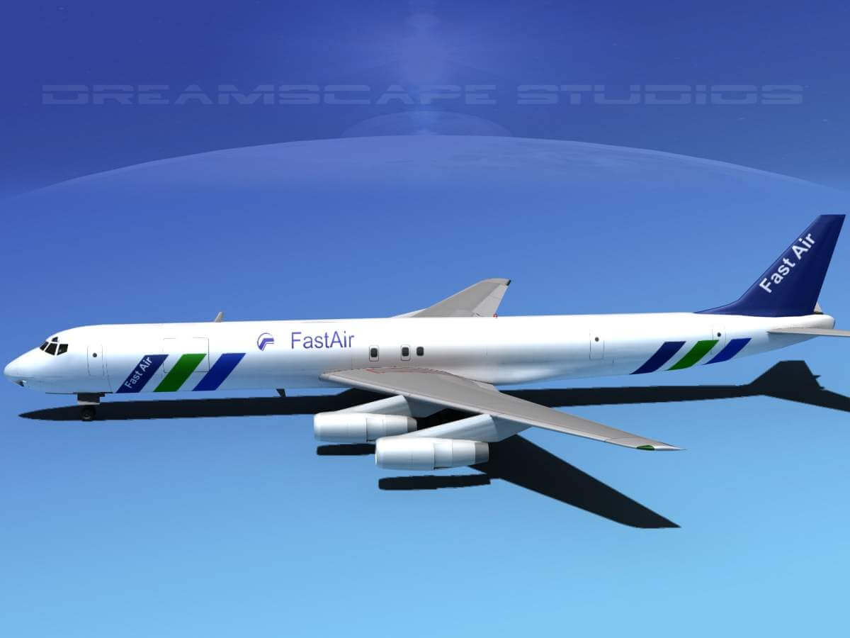 Douglas DC-8-63F Fast Air 3D Model by Dreamscape Studios